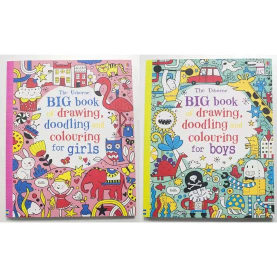 Jual USBORNE BIG BOOK OF DRAWING DOODLING AND COLOURING / BUKU BESAR ...