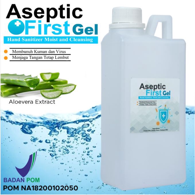 Jual Hand Sanitizer Gel 1000 ml Refill Aseptic - BPOM HANDSANITIZER 1 liter 1 L | Shopee Indonesia