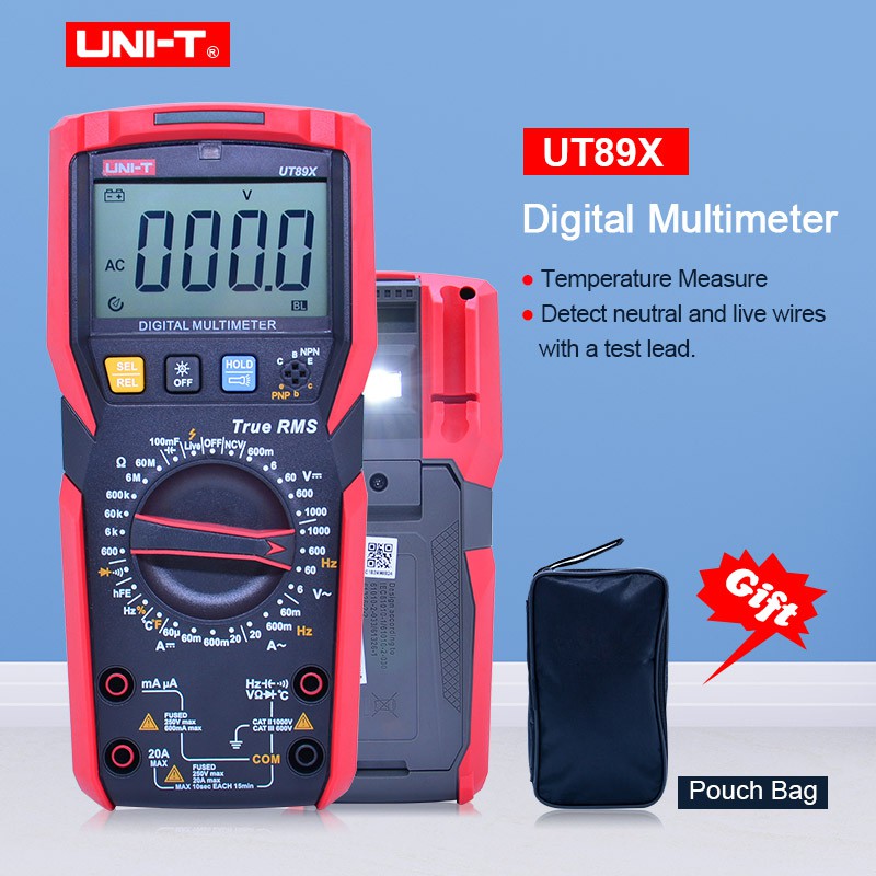 Jual FREE ONGKIR UNI-T UT89X TRMS multimeter tester ac dc Voltmeter ...