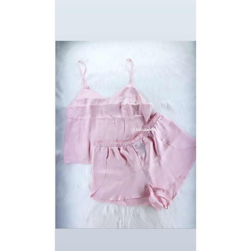 Jual H&M pink satin camisole set | Shopee Indonesia