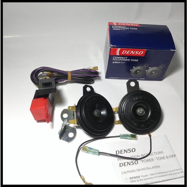 Jual Klakson Denso Disc Double 1 Set Komplit Relay Dan Kabel Dan ...