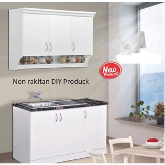 Jual Kitchen Set Atas Bawah Minimalis / Free Sink Tempat Cuci Piring /P ...