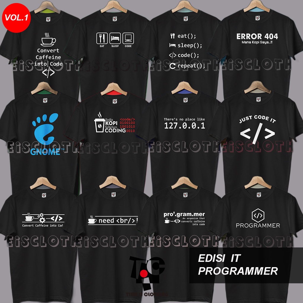 Jual Kaos Baju Distro PROGRAMMER IT KODING CODING 30s | Shopee Indonesia Jual Kaos Baju Distro PROGRAMMER IT KODING CODING 30s | Shopee Indonesia