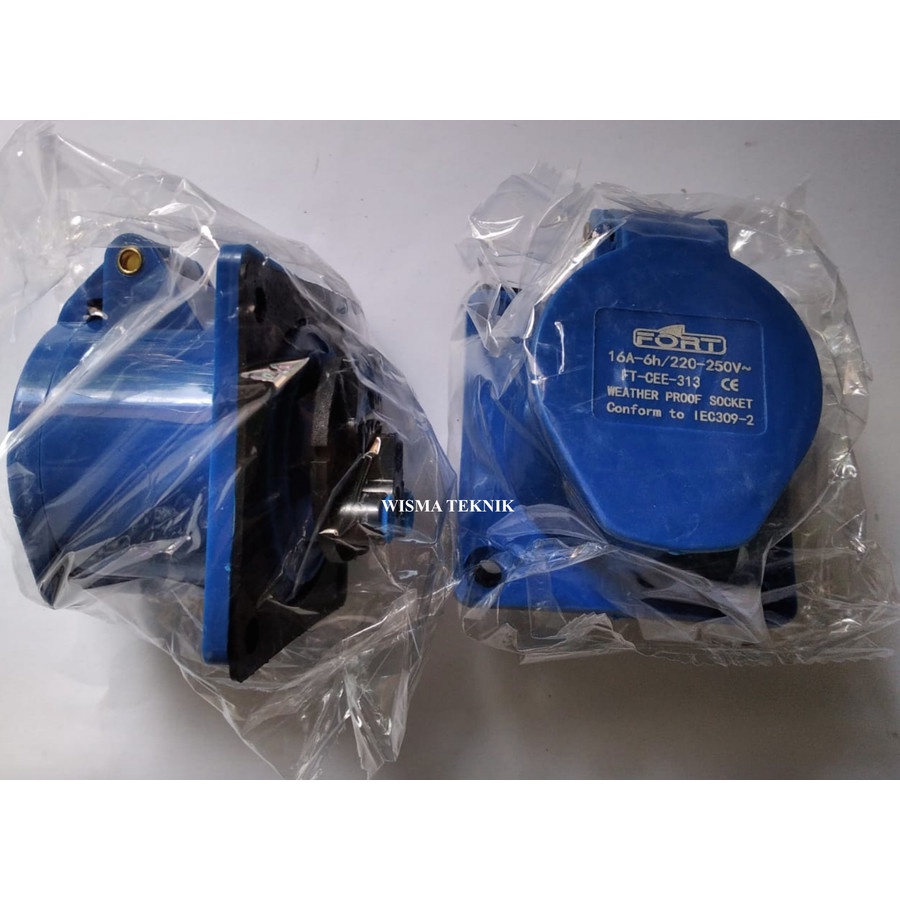 Jual Socket / Stop Kontak Panel Mounting 3P 16A Fort CEE 313 | Shopee Indonesia