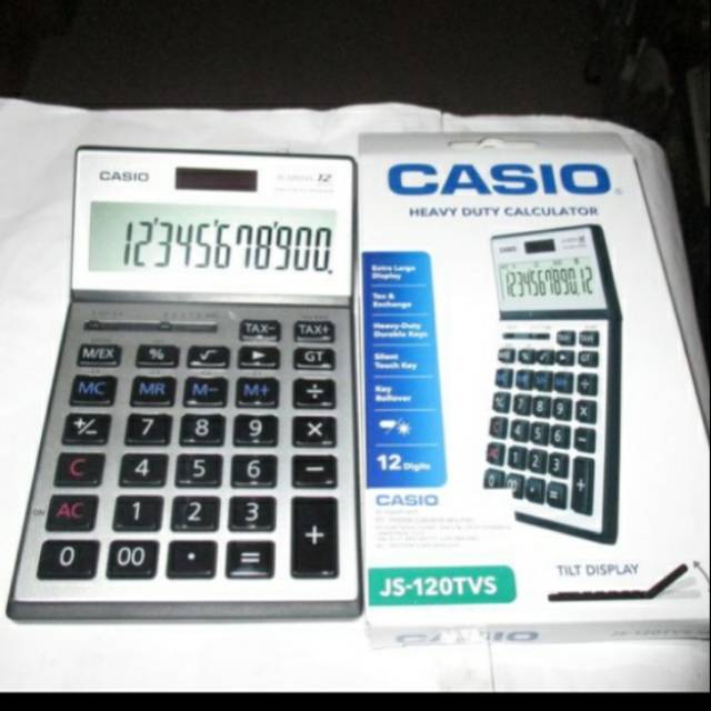 Jual CASIO KALCULATOR JS 120 TVS KALCULATOR LAYAR TEKUK 12 DIGIT ASLI ...