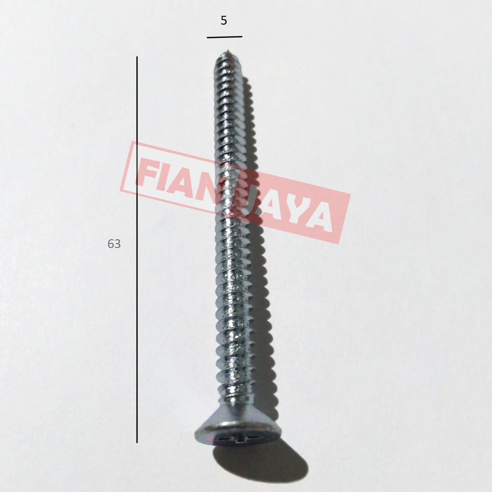 Jual Baut sekrup M5 x 63 mm skrup jf untuk kayu plastik tembok besi ...