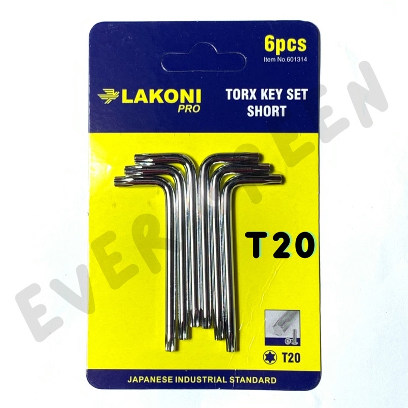 Jual SATUAN Kunci L Bintang T20 Lakoni Pro Series Model Pendek T 20 L ...