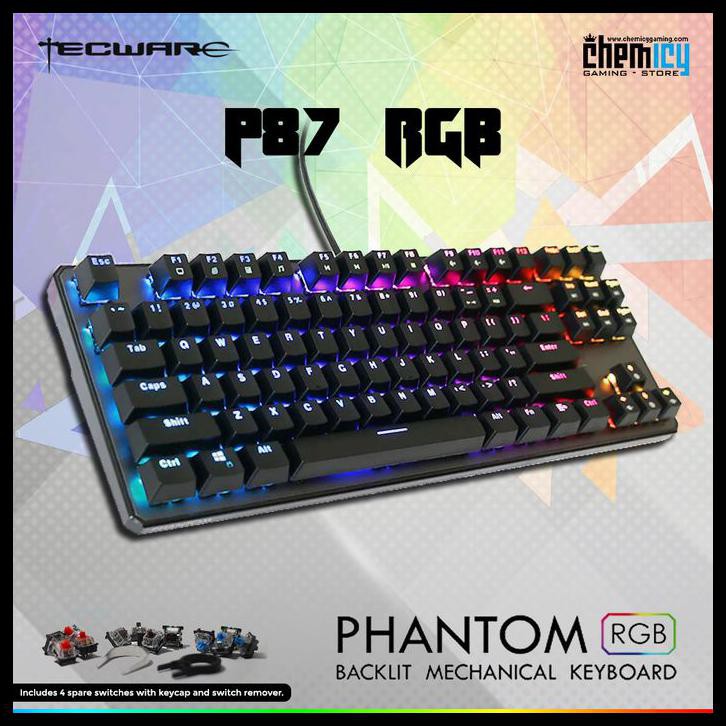 Jual Tecware Phantom P87 Tkl Rgb Outemu Switch Mechanical Keyboard ...