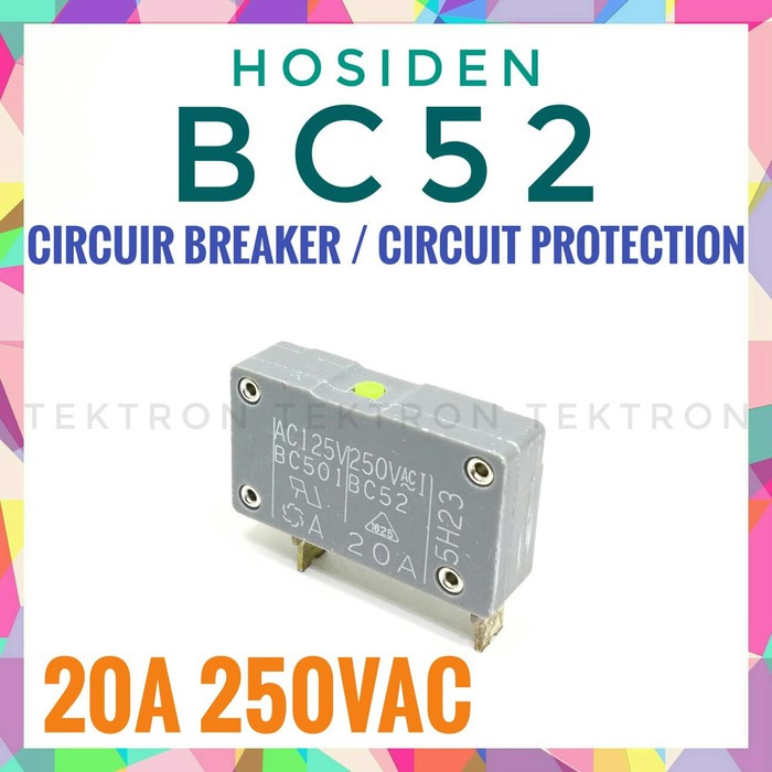 Jual Hosiden BC52 20A 250VAC Circuit Breaker circuit Protection , short | Shopee Indonesia