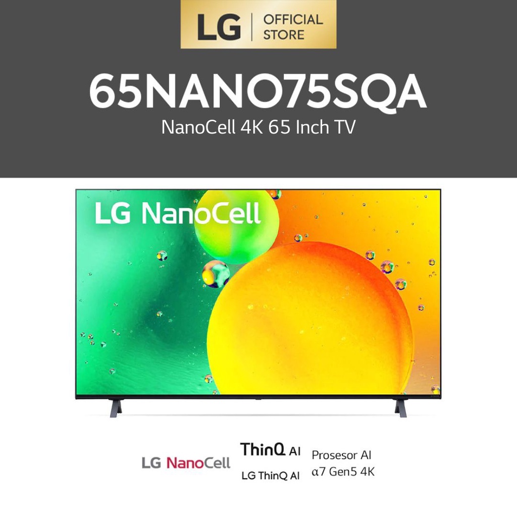 Jual LG Televisi / SMART TV NANO 65" - 4K 120Hz Dolby Vision IQ / HDR10 ...