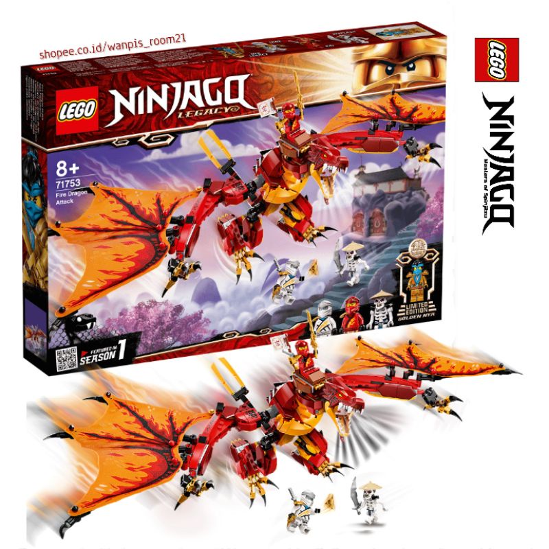Jual LEGO 71753 Ninjago Fire Dragon Attack - Lego Ninjago | Shopee ...