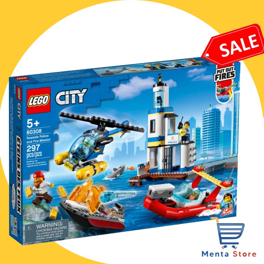 Jual LEGO City 60308 Seaside Police and Fire Mission Pemadam Kebakaran ...