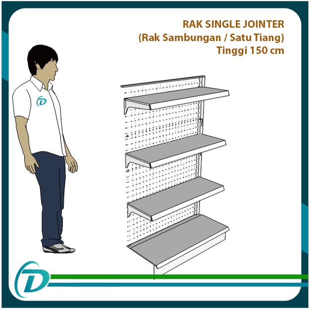 Jual Rak Minimarket Standar Single - Rak Wall Gondola - Rak Satu Sisi ...