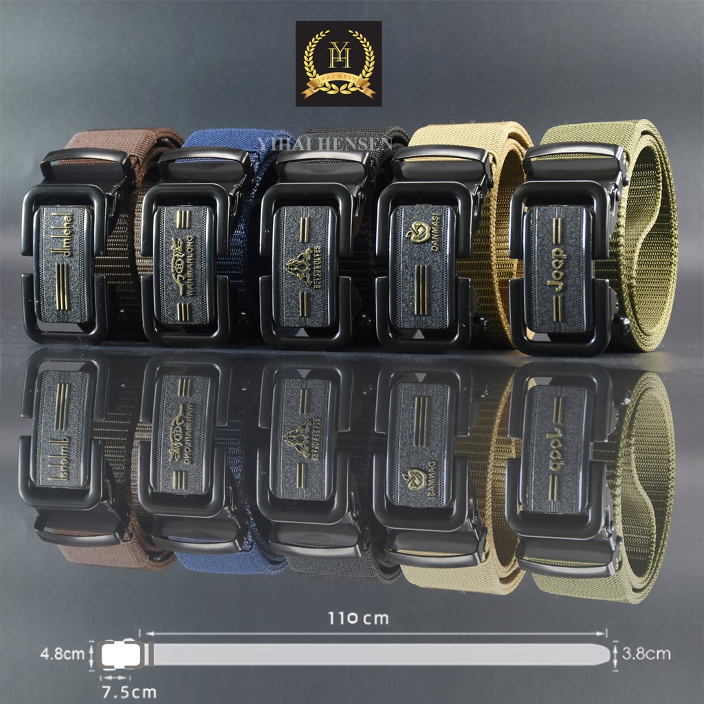 Jual [Y&H] Ikat Pinggang Pria Canvas Nylon Belt Nylon Canvas Sabuk Pria Nylon Kepala Logam Besi ...