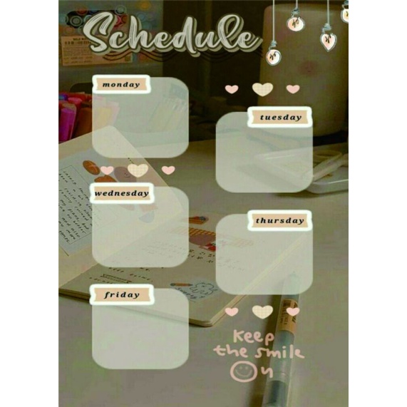Jual TABEL JADWAL PELAJARAN BAHAN STIKER DAN KERTAS MANILA | Shopee ...