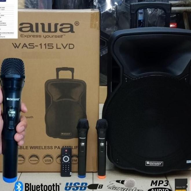 Jual Speaker Aktif Portable Wirelless 15 Inch Aiwa Usb Bluetooth ...