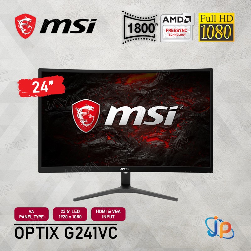 Jual Monitor MSI LED Gaming Optix G241VC - Curved Full HD 24" Inch | Shopee Indonesia
