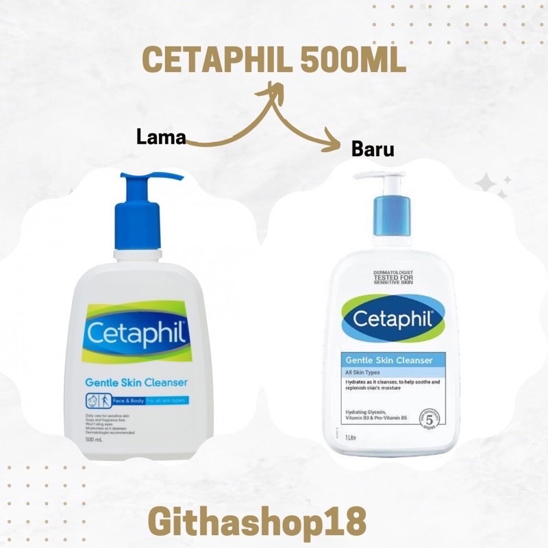 Jual (SALE) NEW CETAPHIL GENTLE SKIN CLEANSER 500ml ORI 100% / NEW LOOK ...
