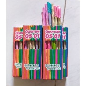 Jual STANDARD Ballpoint Pen Quantum QS01 Tinta Hitam (1 Pack = 12 Pcs ...