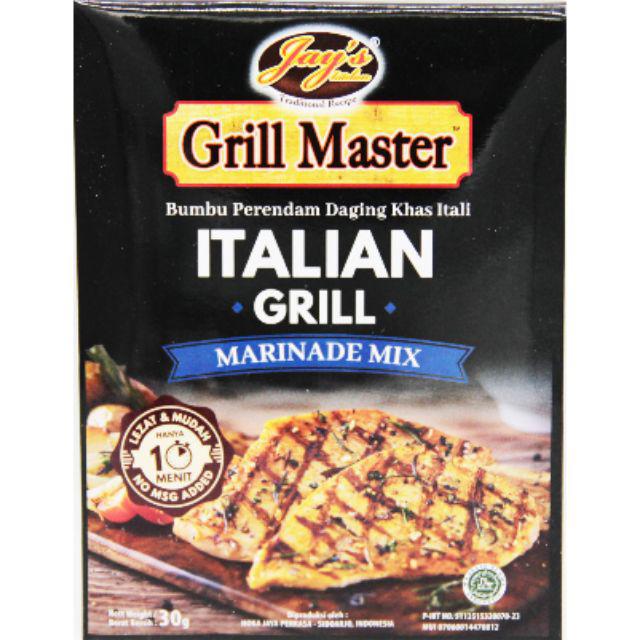 Jual Jay's / Jays Grill Master marinade mix /Classic Barbecue/hot spicy /chiken / italian ...
