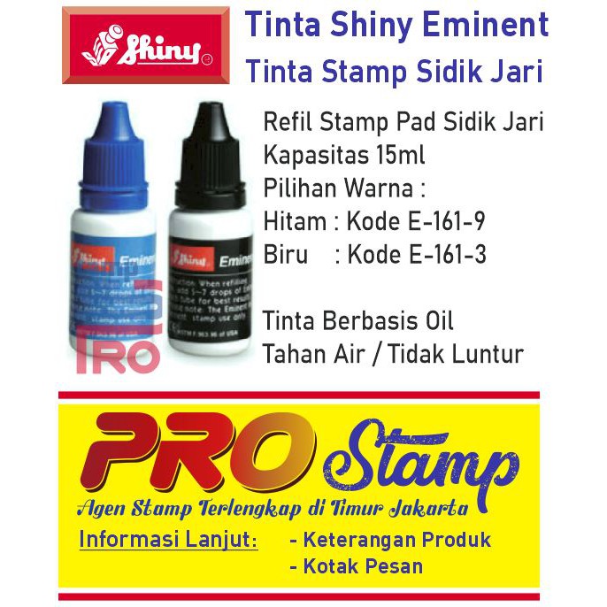 Jual Tinta Stempel Sidik Jari Shiny / Tinta Shiny Eminent Refill Ink ...