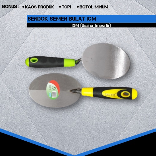 Jual Sendok Semen Bulat Gagang Karet IGM Original Sendok Tembok Aduk ...
