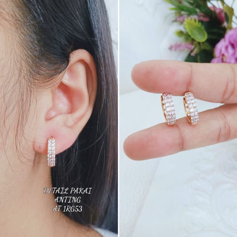 Jual Anting Titanium Wanita Anting Jepit Permata Blink Mewah Anti Karat ...