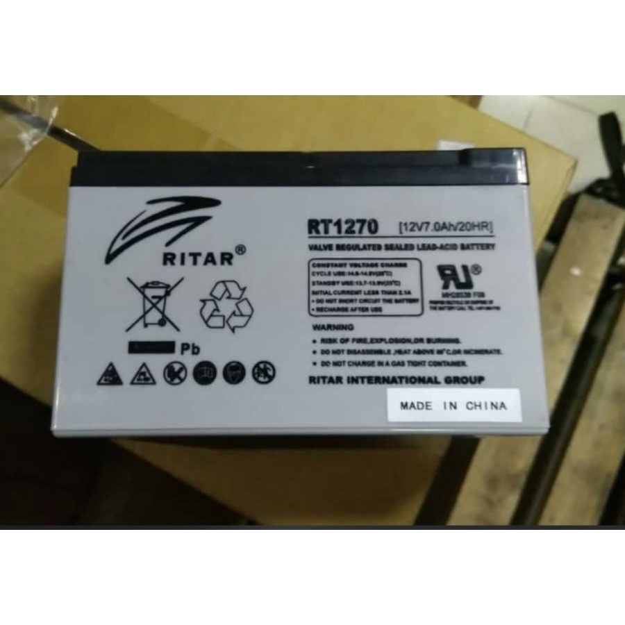 Jual BATTERY VRLA RITAR RT1270 12V 7AH 20HR | Shopee Indonesia