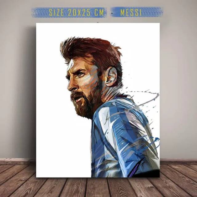 Jual Poster Dinding LIONEL MESSI Hiasan Dekorasi Sport 20x25cm ...