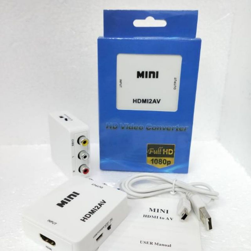 Jual HDMI to AV RCA Converter Adapter MINI HDMI2AV ADAPTER | Shopee ...