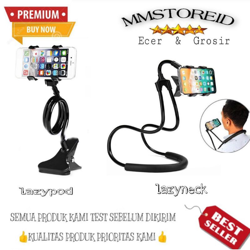 Jual Lazypod Lazy Pod Hp Holder Plastik Penyangga Tempel Sandaran/ Lazy ...