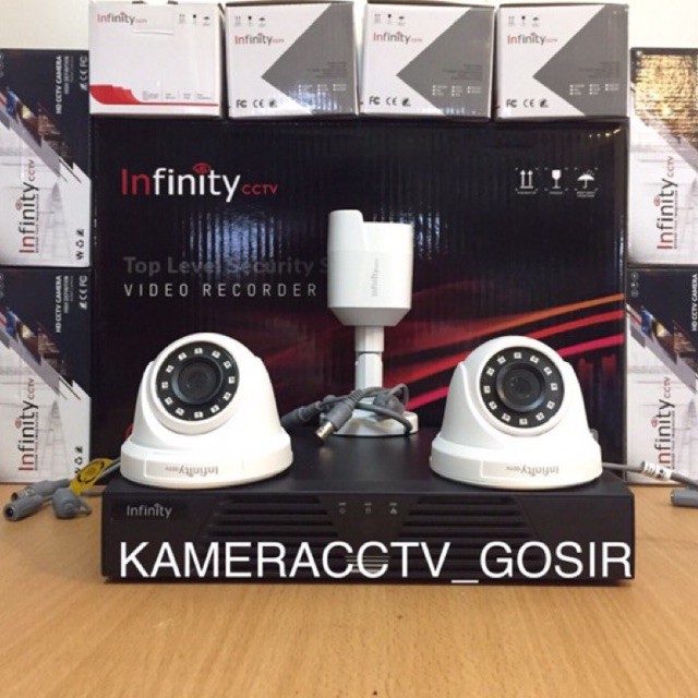Jual Paket cctv infinity 4 channel dengan 3 kamera infinity 2mp 1080p ...