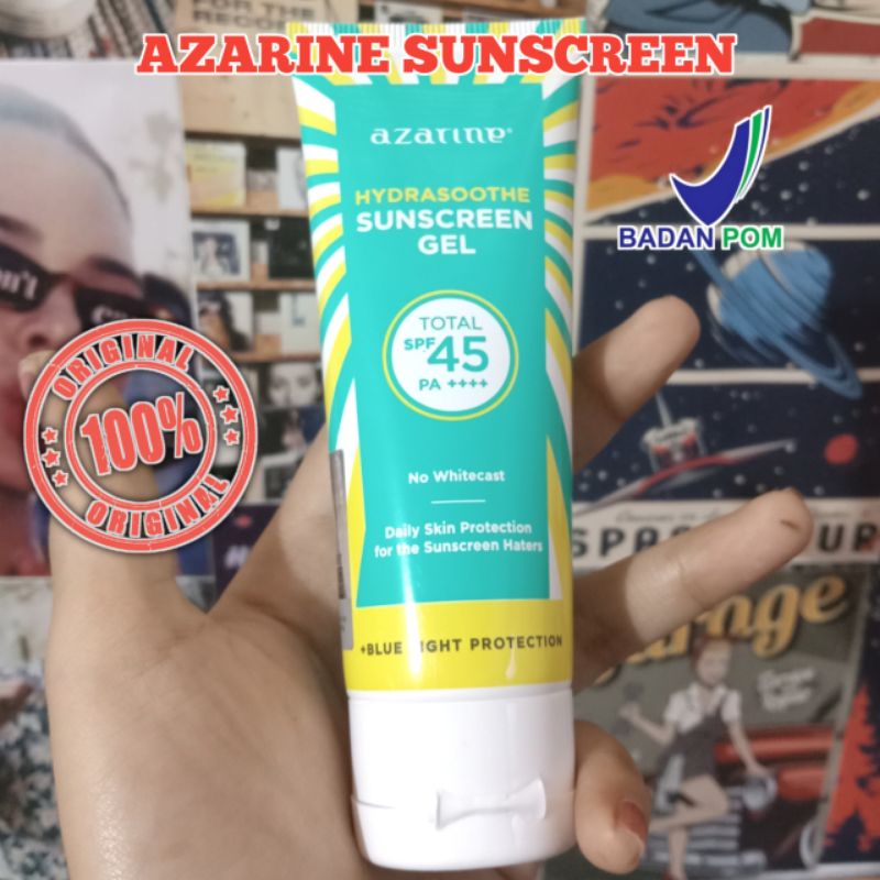 Jual Azarine Hydrasoothe Sunscreen Gel SPF 45 PA++++ | Shopee Indonesia
