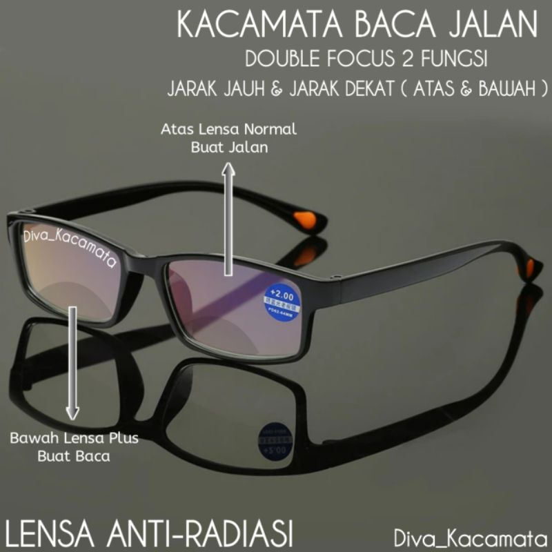 Jual Kacamata Baca dan Jalan Double Focus Pria/Wanita | Kacamata Plus ...