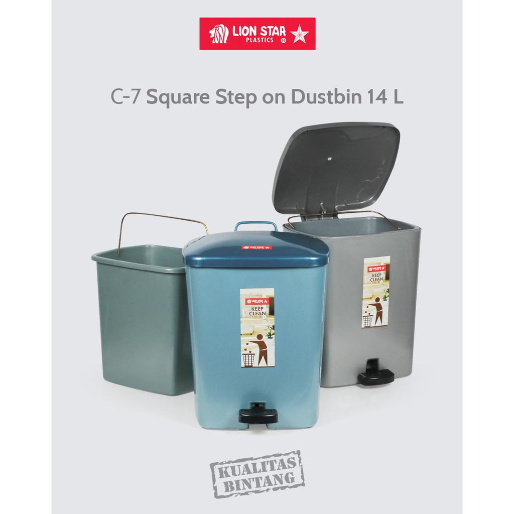 Jual Tempat Sampah Model Injak 14 Liter Lion Star C-7 Tong Sampah Trash ...