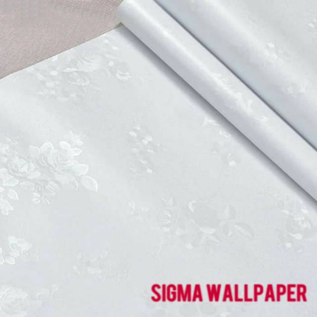 Jual Polos putih tekstur bunga rose 45 cm x 10 mtr ~ Wallpaper sticker ...