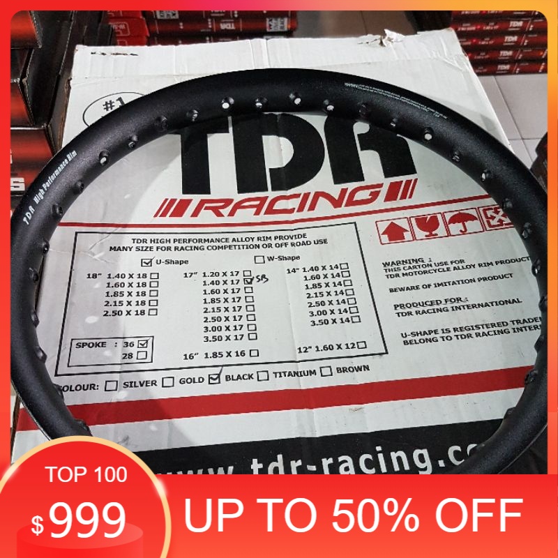 Jual VELG TDR U SHAPE 140 17 BLACK SB ORIGINAL | Shopee Indonesia