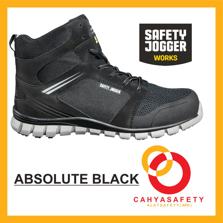 Jual safet jogger absulute black / absolute black / absolute / safety ...