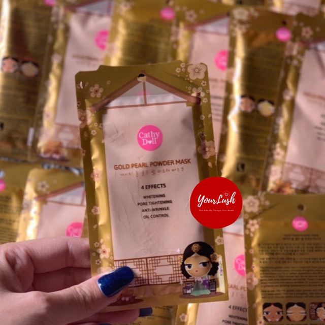 Jual 24K GOLD PEARL POWDER MASK BY CATHYDOLL (NEW) | Shopee Indonesia