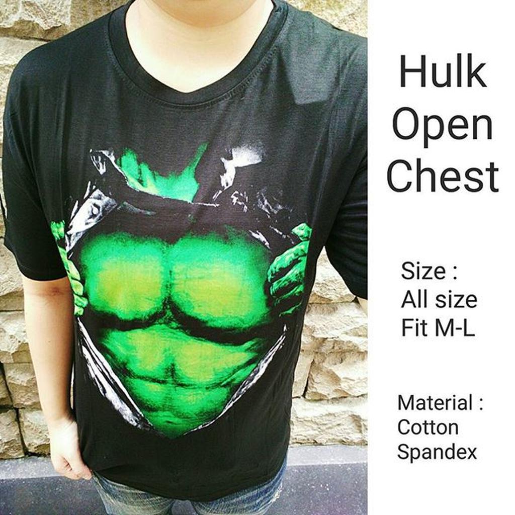 Jual Kaos Incredible Hulk Avengers Open Chest | Shopee Indonesia