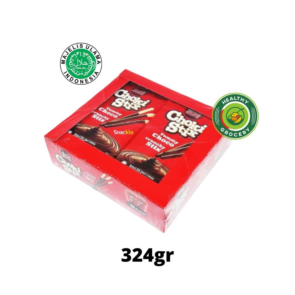 Jual Choki Choki Stix Yummy Choco Crunchy Stix 324gr Isi 12 Sachet COKI ...