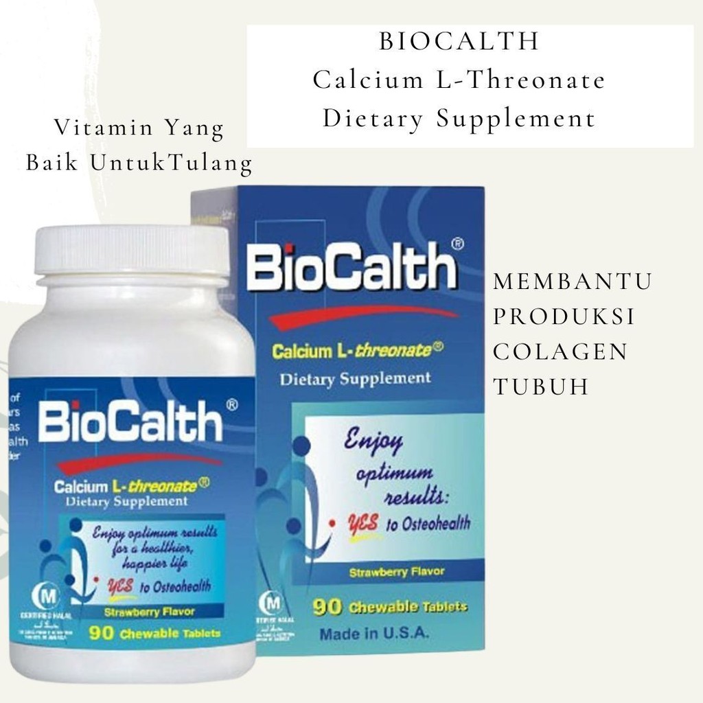 Jual BIOCALTH Calcium L-Threonate 90 Caplets ORI | Shopee Indonesia