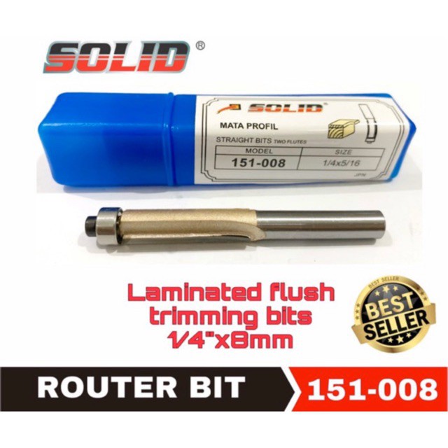 Jual Mata Profil/Router/Trimmer Lurus Laker/Bearing AS 1/4" (Laminate ...