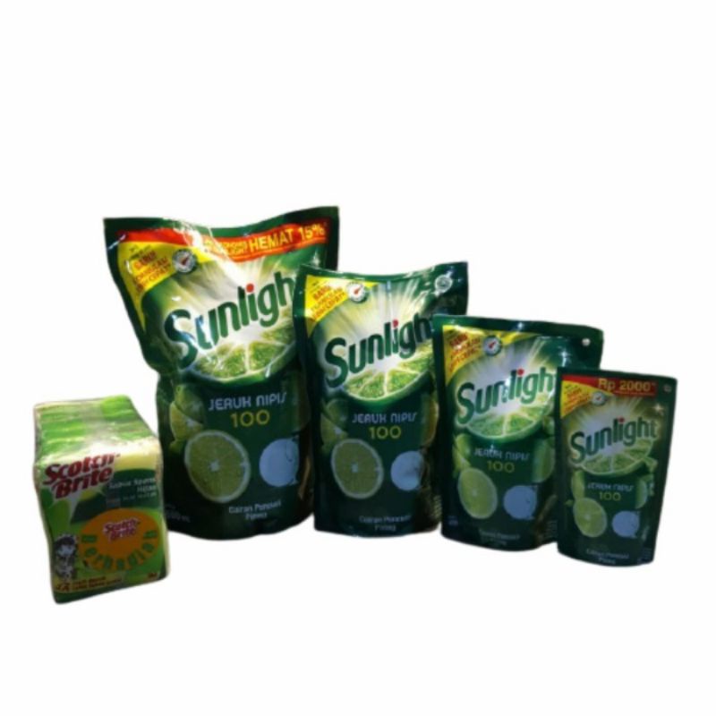 Jual Paket Sunlight Jeruk Nipis Semua Ukuran Sesuai Gambar + Sabut 3M 6 ...