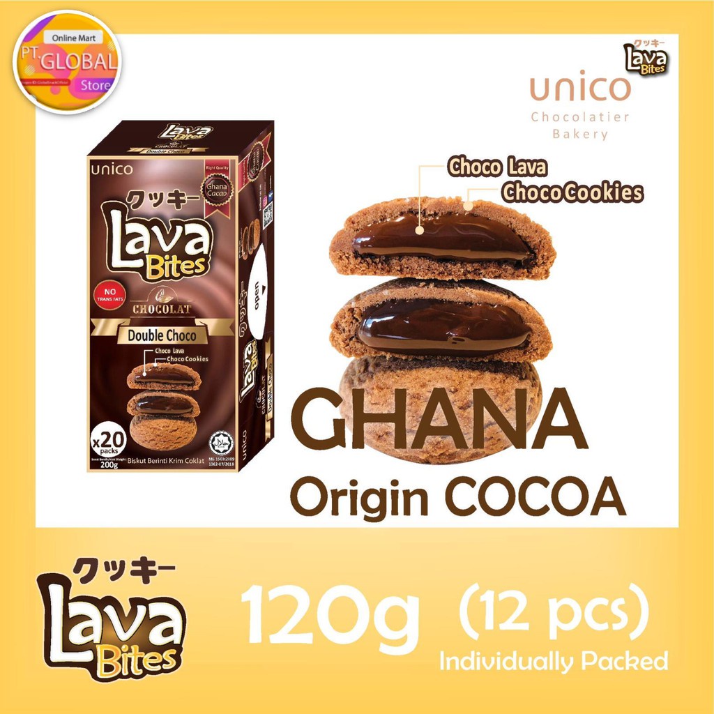 Jual Unico Lava Bites UNICO Lava Bites 120 g gr Strawberry Hazelnut ...