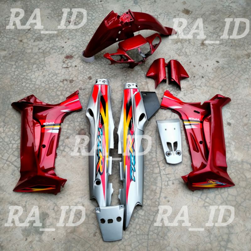 Jual Cover Body fullset Yamaha fiz r Limited Edition warna merah maroon ...