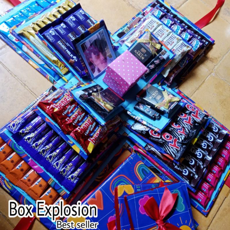 Jual Box explosion / Box snack ulang tahun | Shopee Indonesia