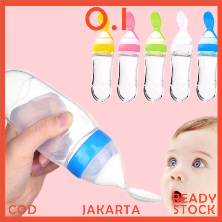 Jual BPA FREE Botol Sendok Dot Silicone Sendok Makan Bayi | Shopee Indonesia