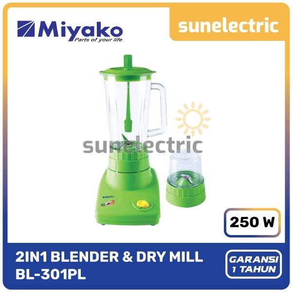Jual Miyako BL-301 PL Blender 2in1 Plastik Kapasitas 1 Liter + Dry Mill ...