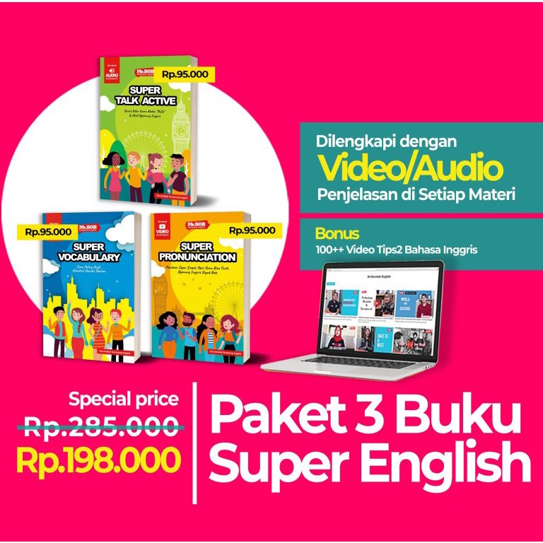 Jual BUKU BELAJAR BAHASA INGGRIS Speaking dan Grammar - BUKU SUPER Mr. Bob Kampung Inggris ...